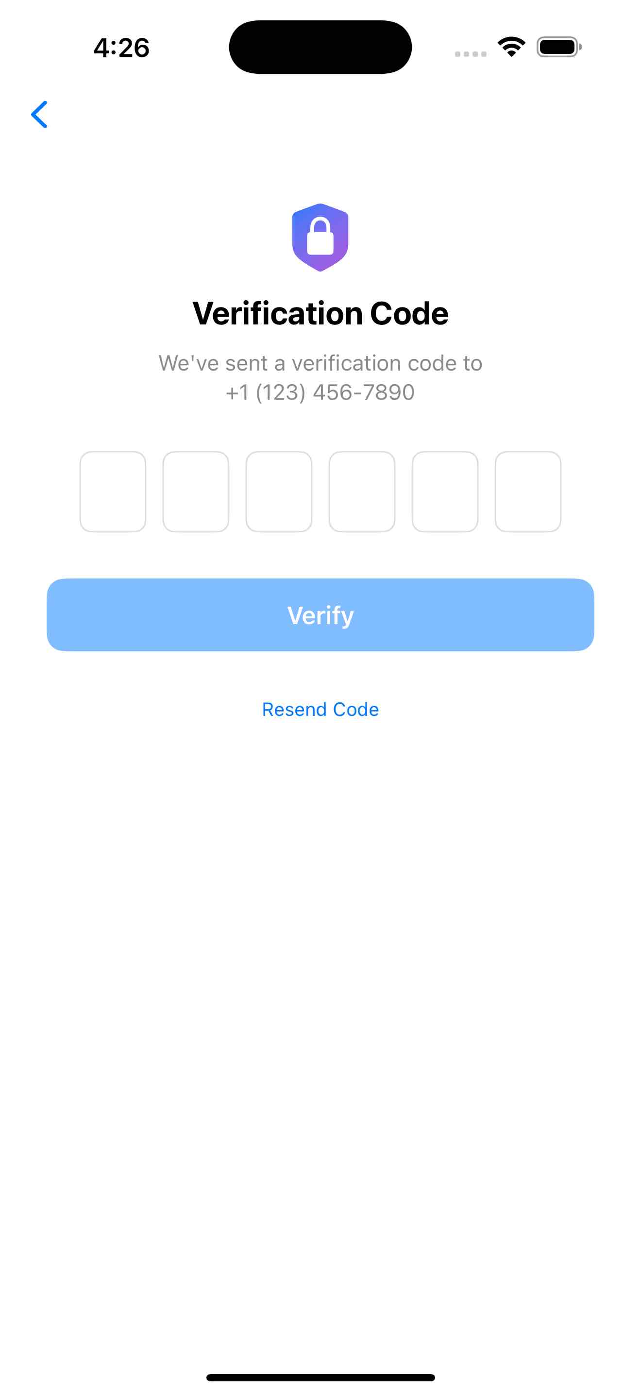 OTP Verification Template | SwiftUI Template